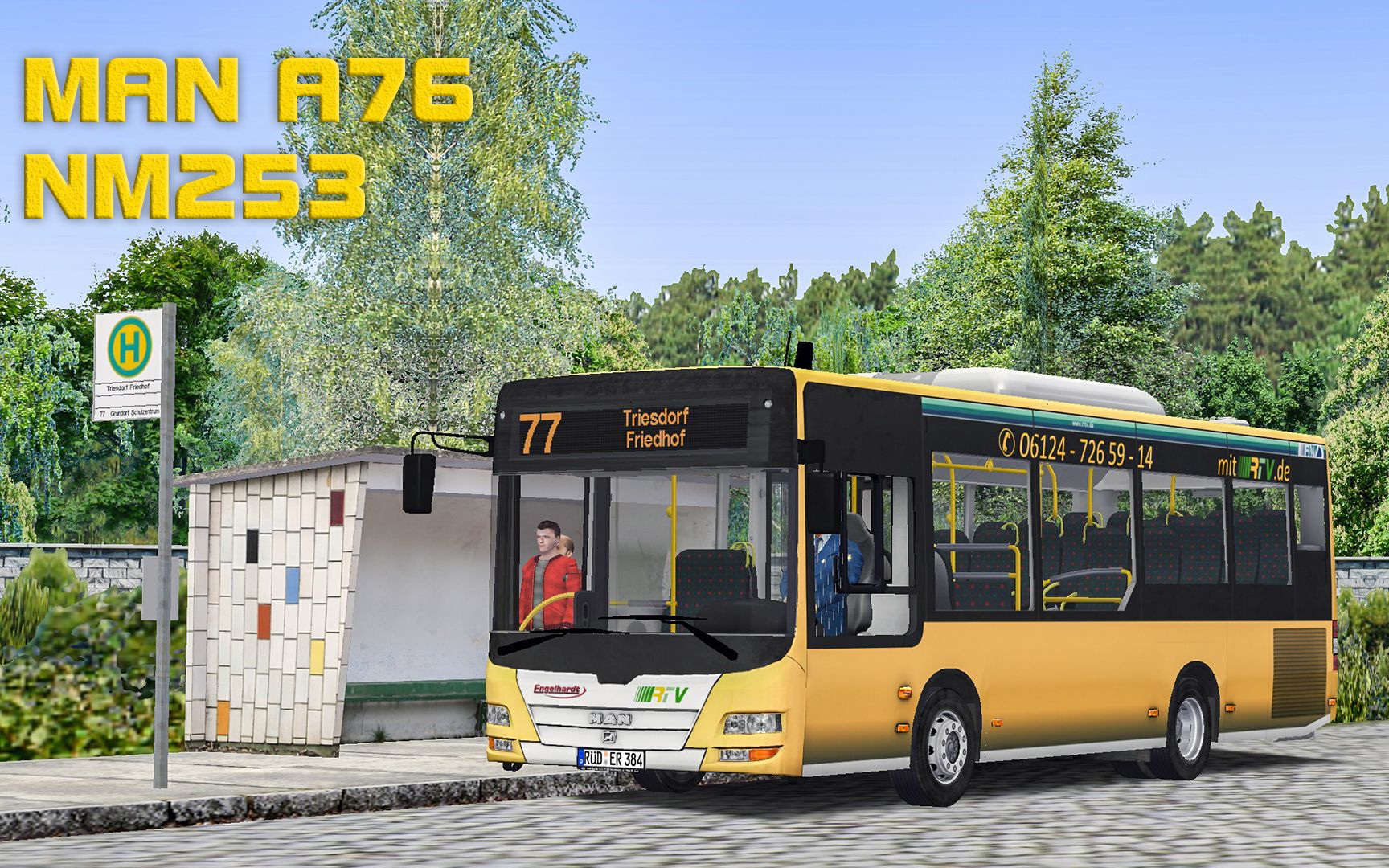 巴士模拟2 - NEOMAN Overhaul #2：在77路驾驶8.61米曼恩A76/NM253 | OMSI 2 Region ...