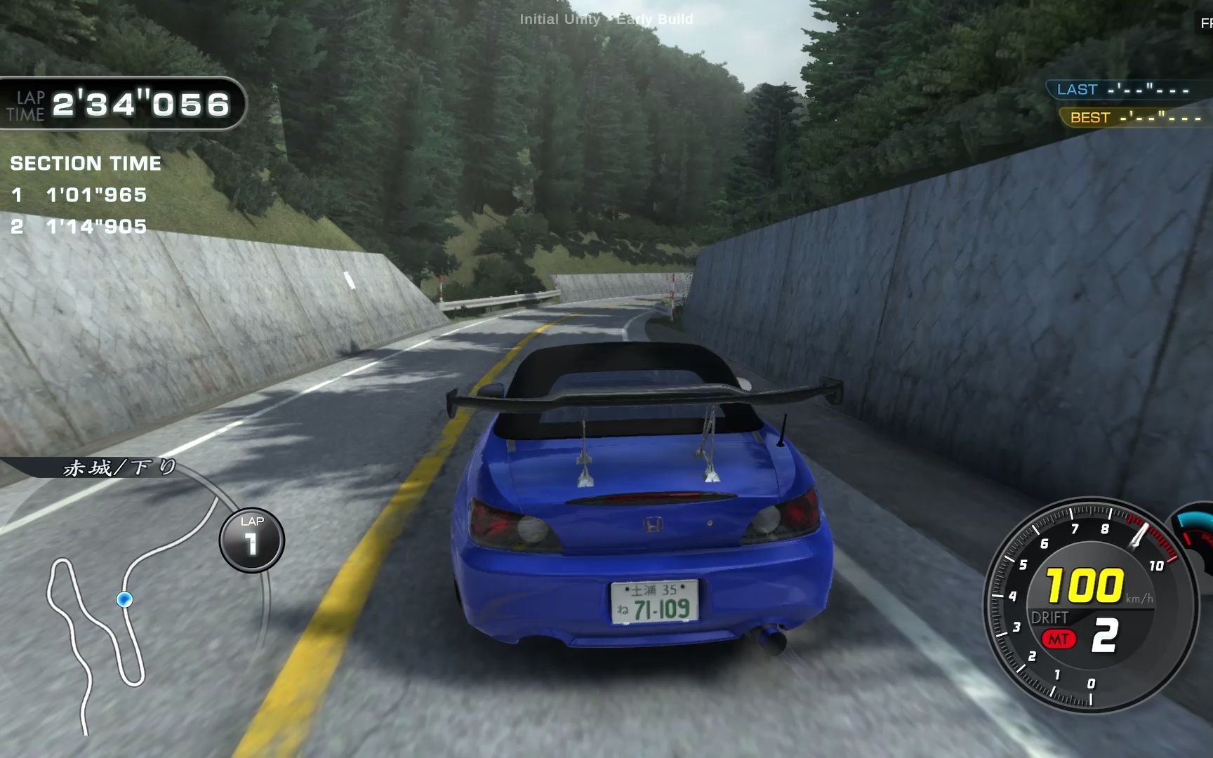 Initial Unity 城岛俊也的S2000 赤城 下山 白天 4分21秒铜牌