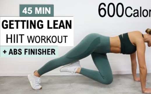 【Eleni Fit】45分钟600卡无重复全身纤细身材HIIT＋腹部训练_哔哩哔哩_bilibili