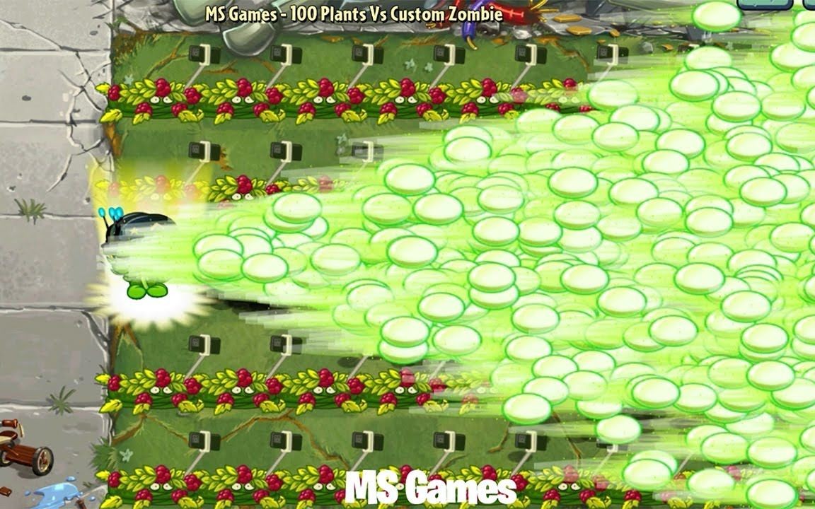 PvZ 2 Challenge - 100 Plants Level Max Vs 10 Ice Weasel Zombies 30000 ...