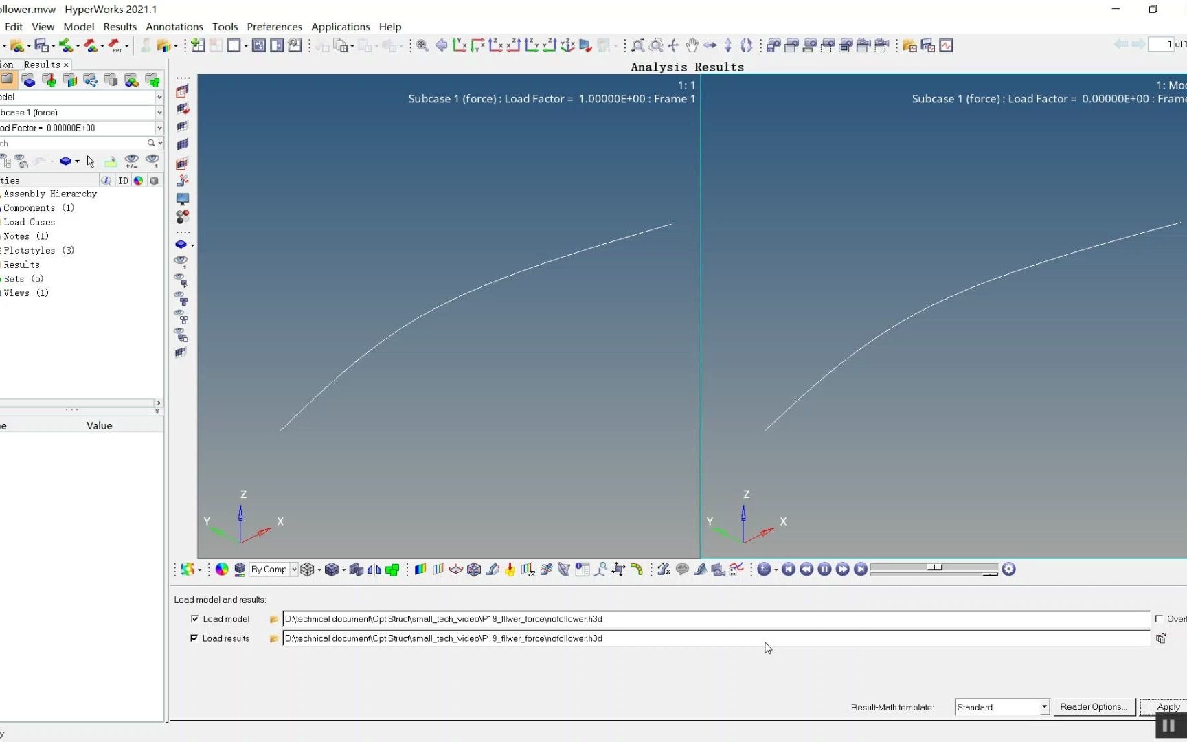 optistruct伴随力加载教程_哔哩哔哩_bilibili