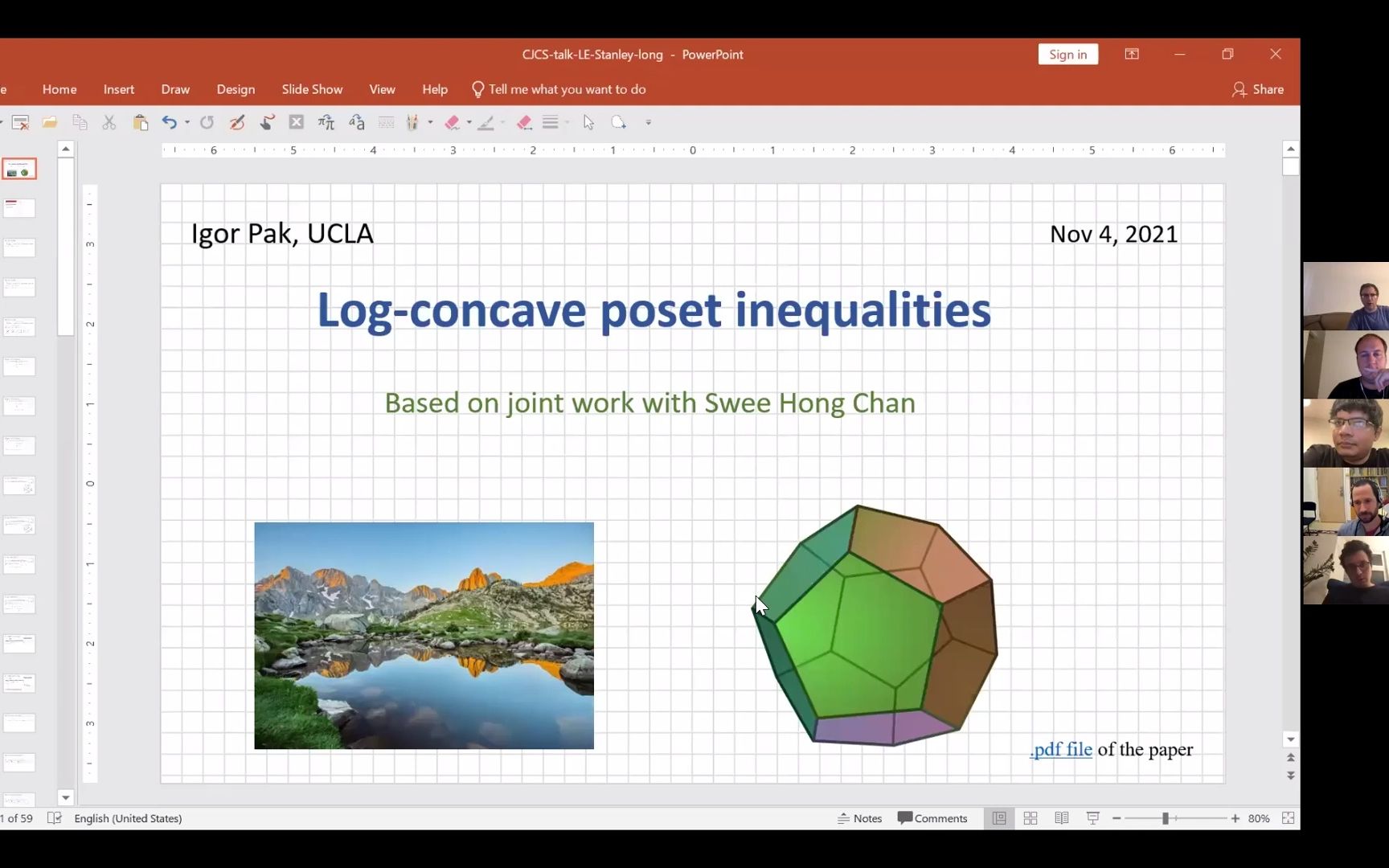 【Igor Pak】Log-concave poset inequalities_哔哩哔哩_bilibili