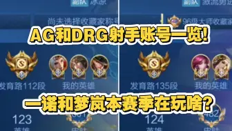 [KPL春季赛/决赛选手账号一览]AG钟意和DRG皖皖账号一览&两位打野本赛季在玩啥&决赛科研英雄猜测_哔哩哔哩_bilibili