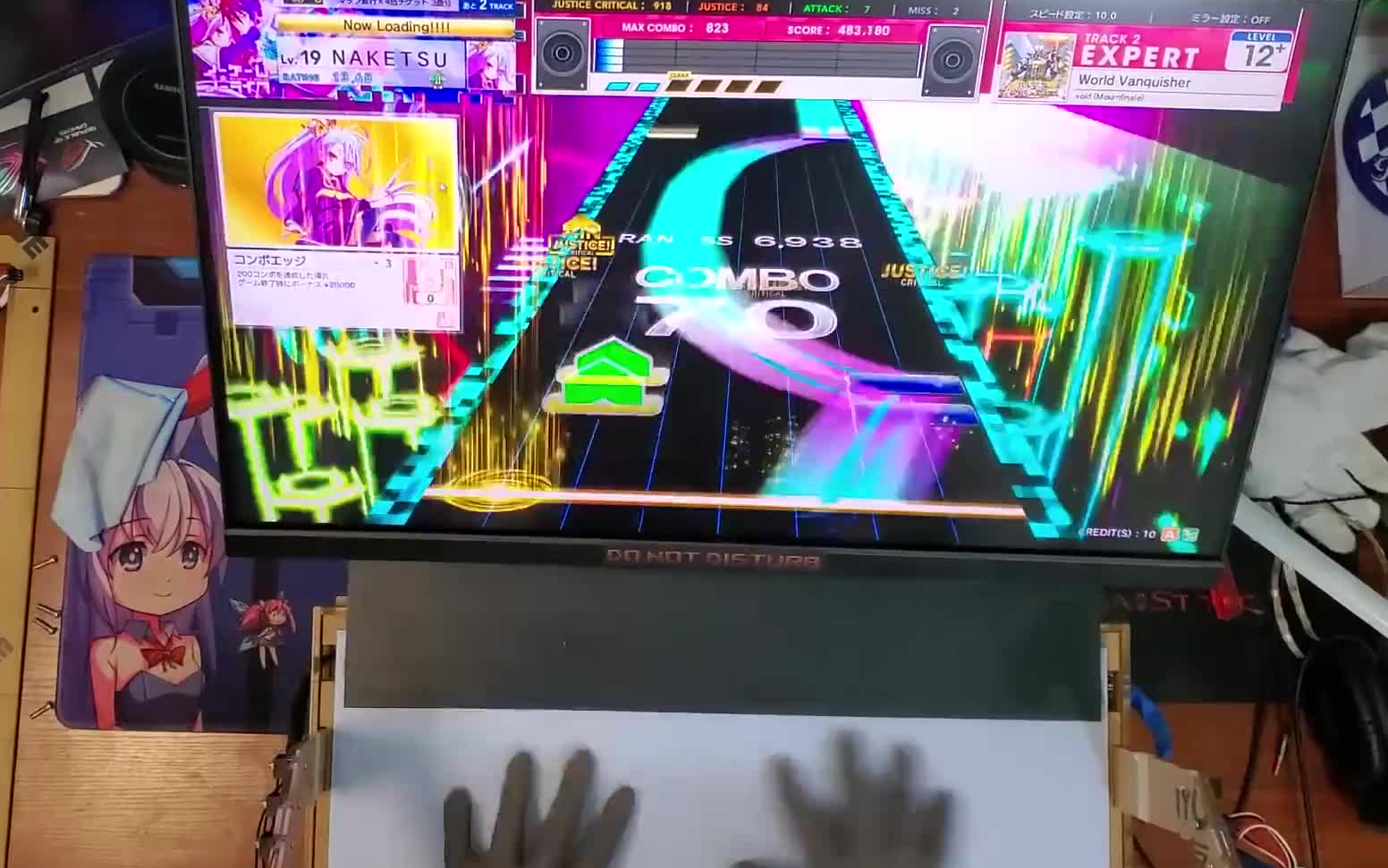 [chunithm]自制手台试玩_哔哩哔哩_bilibili