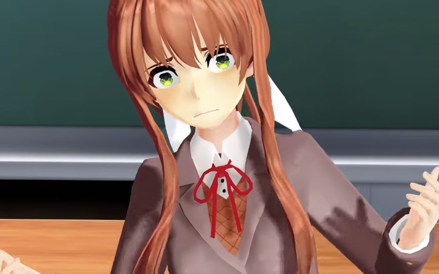 【DDLC】Monika：这什么鬼游戏 / Grump It（作者：MMD live）_哔哩哔哩_bilibili