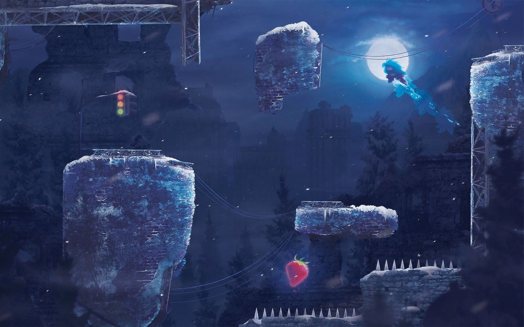 【Celeste】1A 速通——一顿疯狂操作，结果还是拿不下 World Record T_T_哔哩哔哩_bilibili