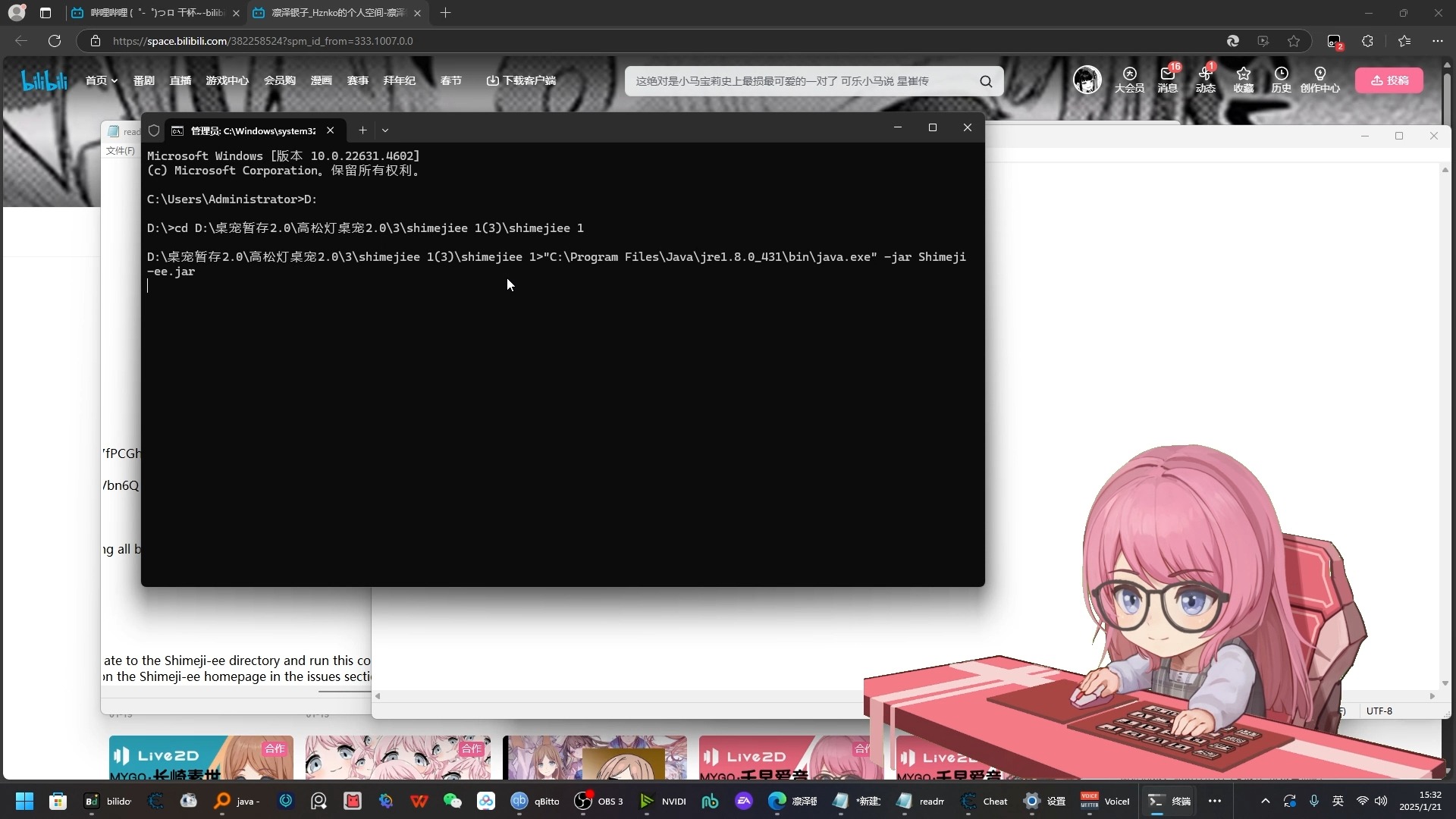 cmd打开shimejiee桌宠 - 视频下载 Video Downloader