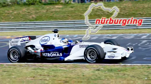 F1赛车极限是5分50秒，首次公开宝马F1刷圈纽北全记录，真的是V8声浪响彻纽北_哔哩哔哩_bilibili