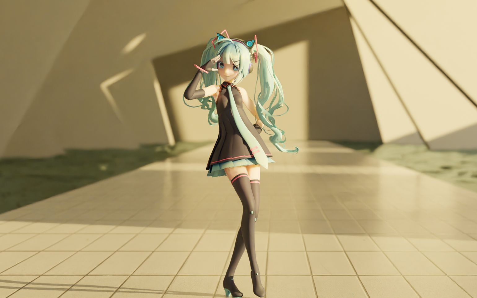 【Mmd/Cycles】Miku Classic_哔哩哔哩_bilibili