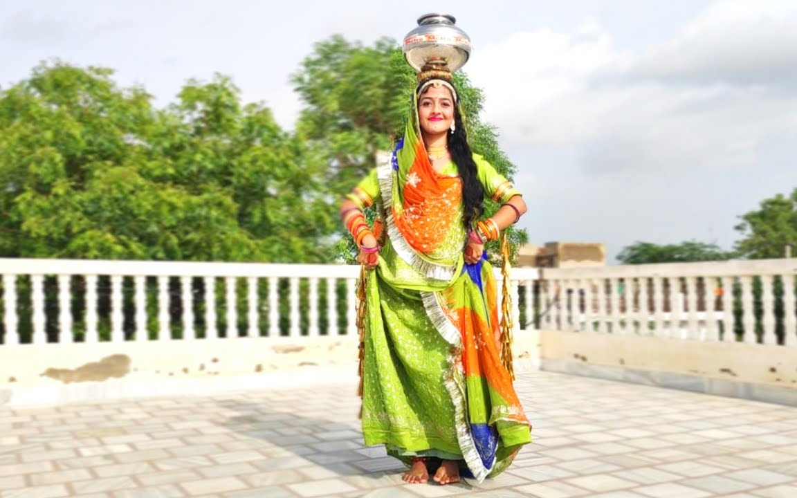 Ghoomar Dance / Rajasthani song Dance / Rajputi poshak / Nrityakrit_哔哩哔 ...