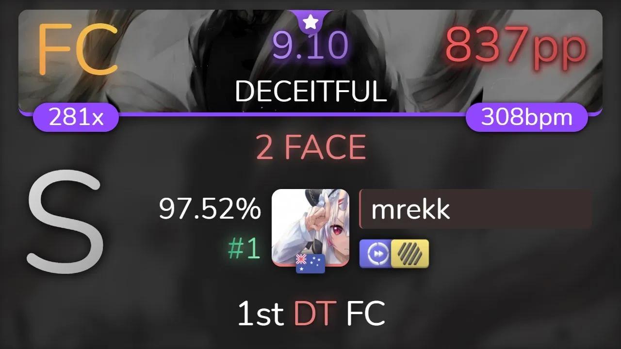 [9.10⭐ Live] mrekk | MY FIRST STORY - 2 FACE [DECEITFUL] 1st +HDDT FC ...