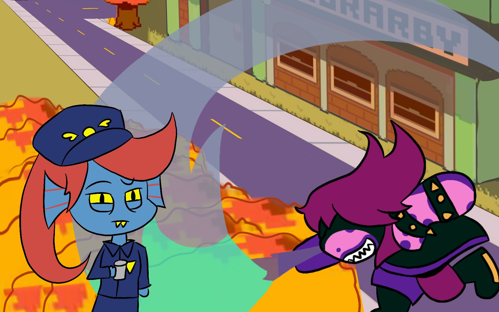 【DR】Susie VS Undyne_哔哩哔哩_bilibili