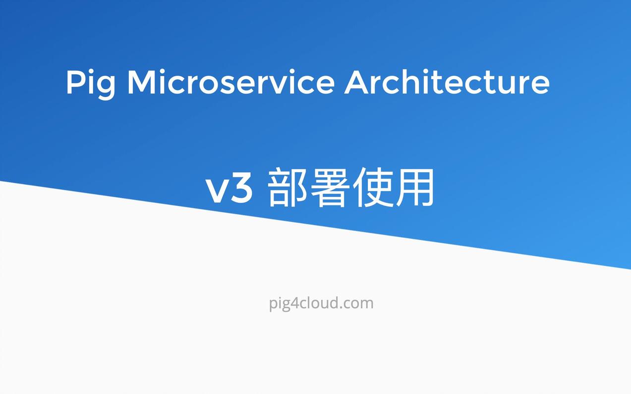 pig4cloud 微服务入门教程 - 哔哩哔哩