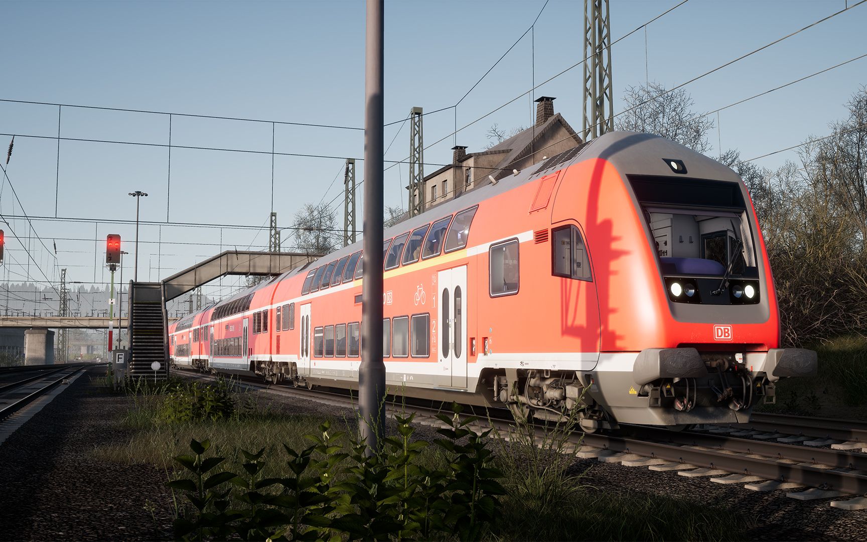 模拟火车世界：DB BR 143 /DB DoSto双层列车 试_哔哩哔哩_bilibili