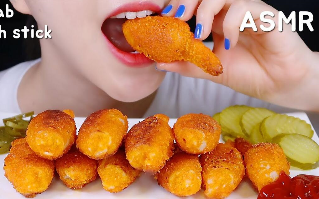 【asmr choa】香酥蟹肉糕 × 敲脆哒哦w~♪(^∇^*)_哔哩哔哩_bilibili