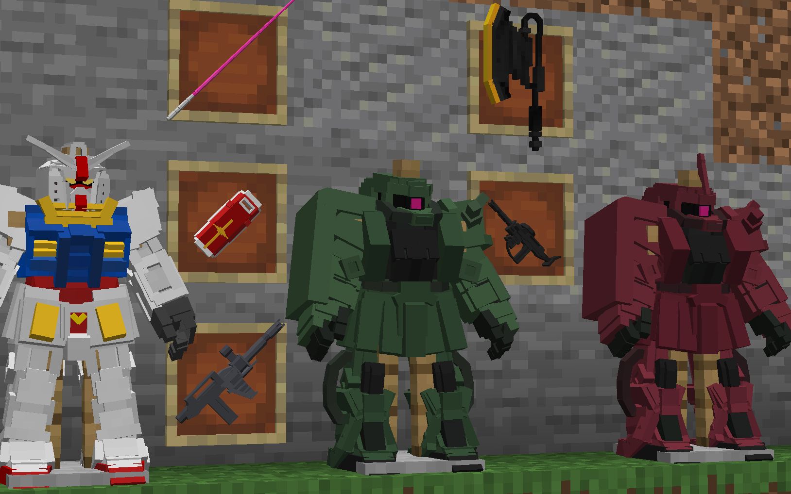 【Minecraft】高达模组1.0.0版本 内容展示（附链接）_哔哩哔哩bilibili_我的世界