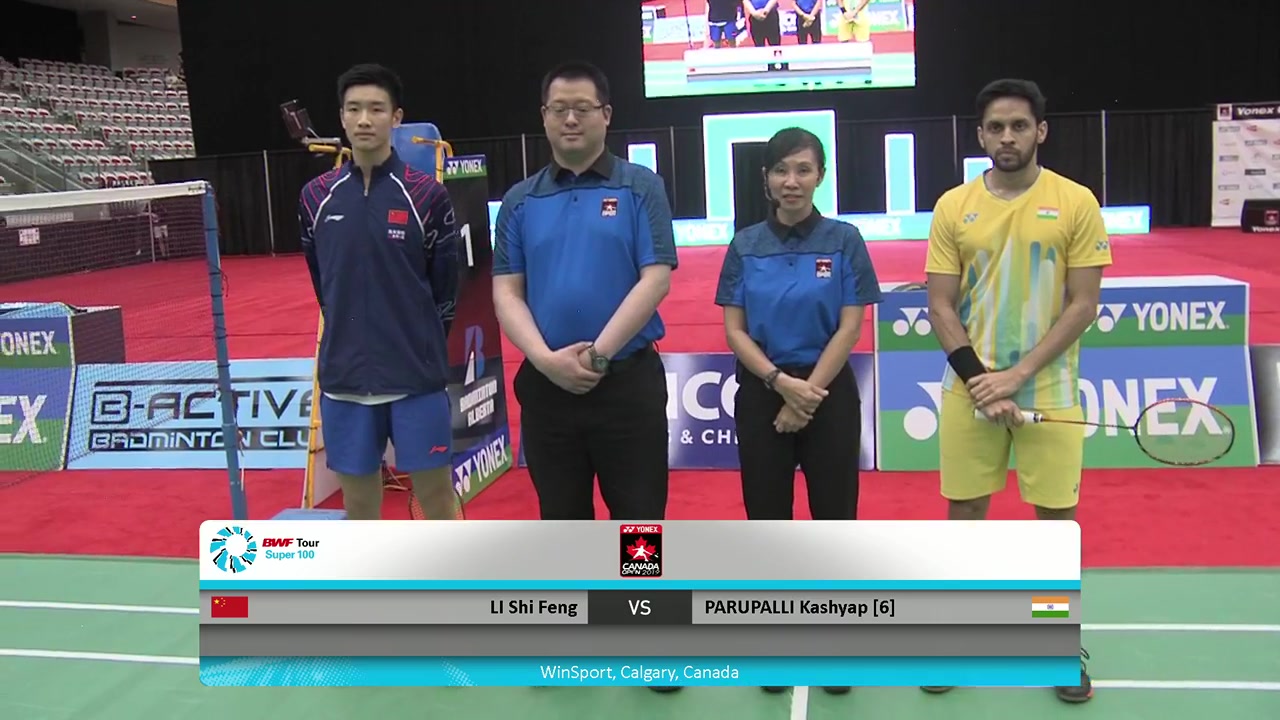 2019 Canada Open-Finals-MS-LI Shi Feng vs PARUPALLI Kashyap_哔哩哔哩_bilibili