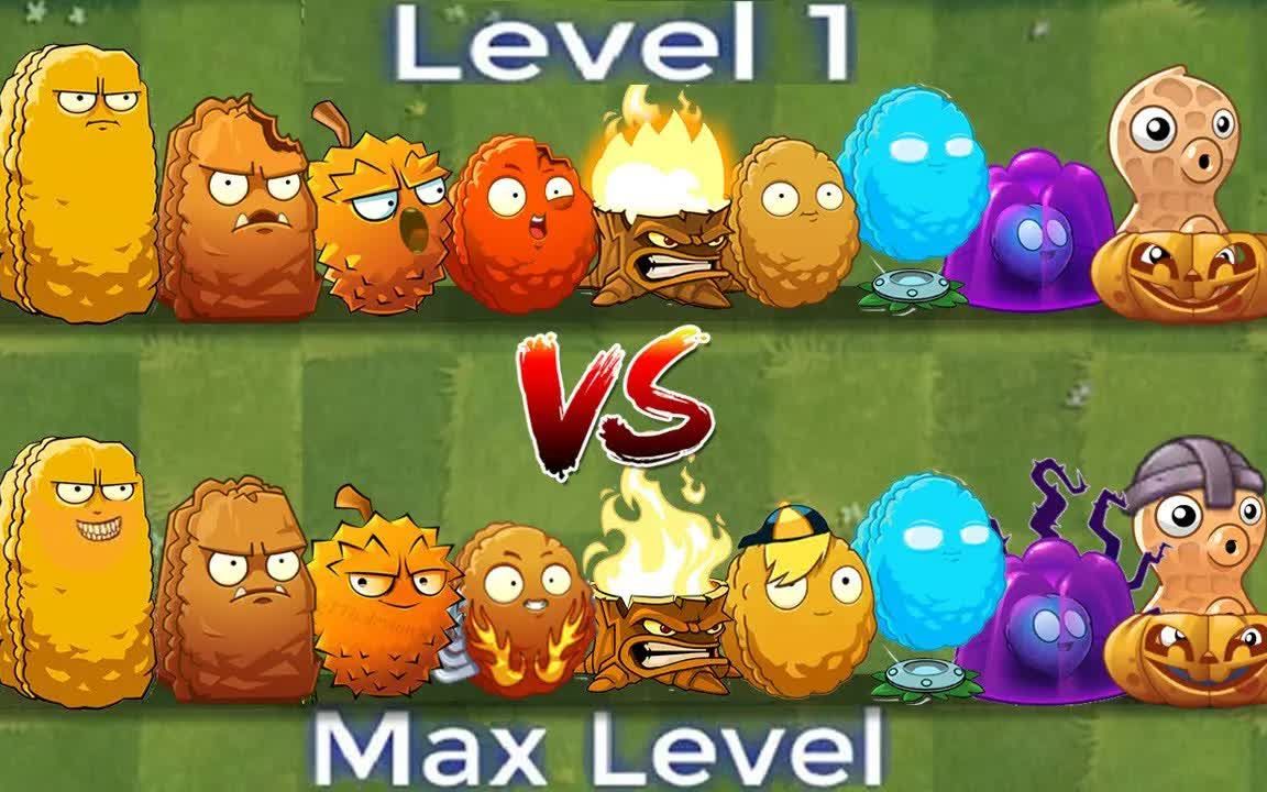PvZ2挑战 - 所有防御植物等级1 Vs 满级-MTGame-MTGame-哔哩哔哩视频
