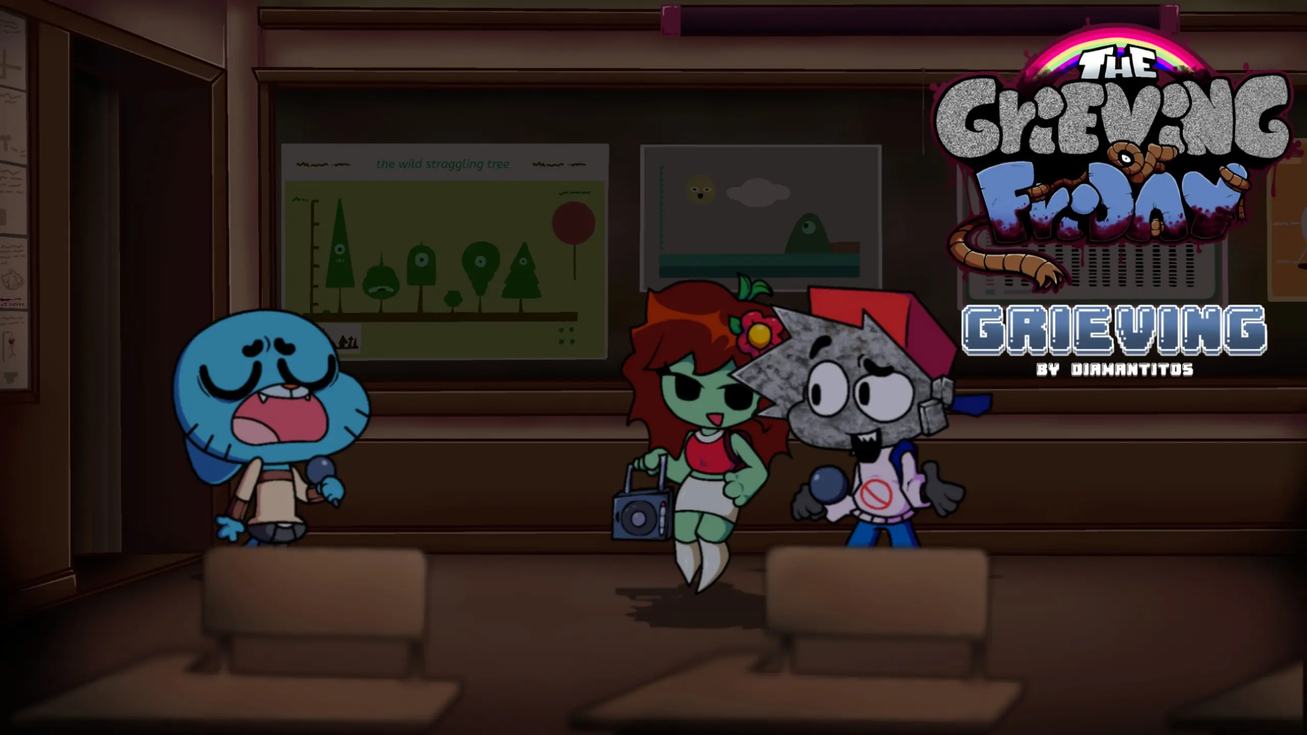 FNF The Grieving Of Friday 周五悲痛夜 [DEMO] Grieving 曲目 手机游玩演示（光流补帧）_哔哩哔哩 ...