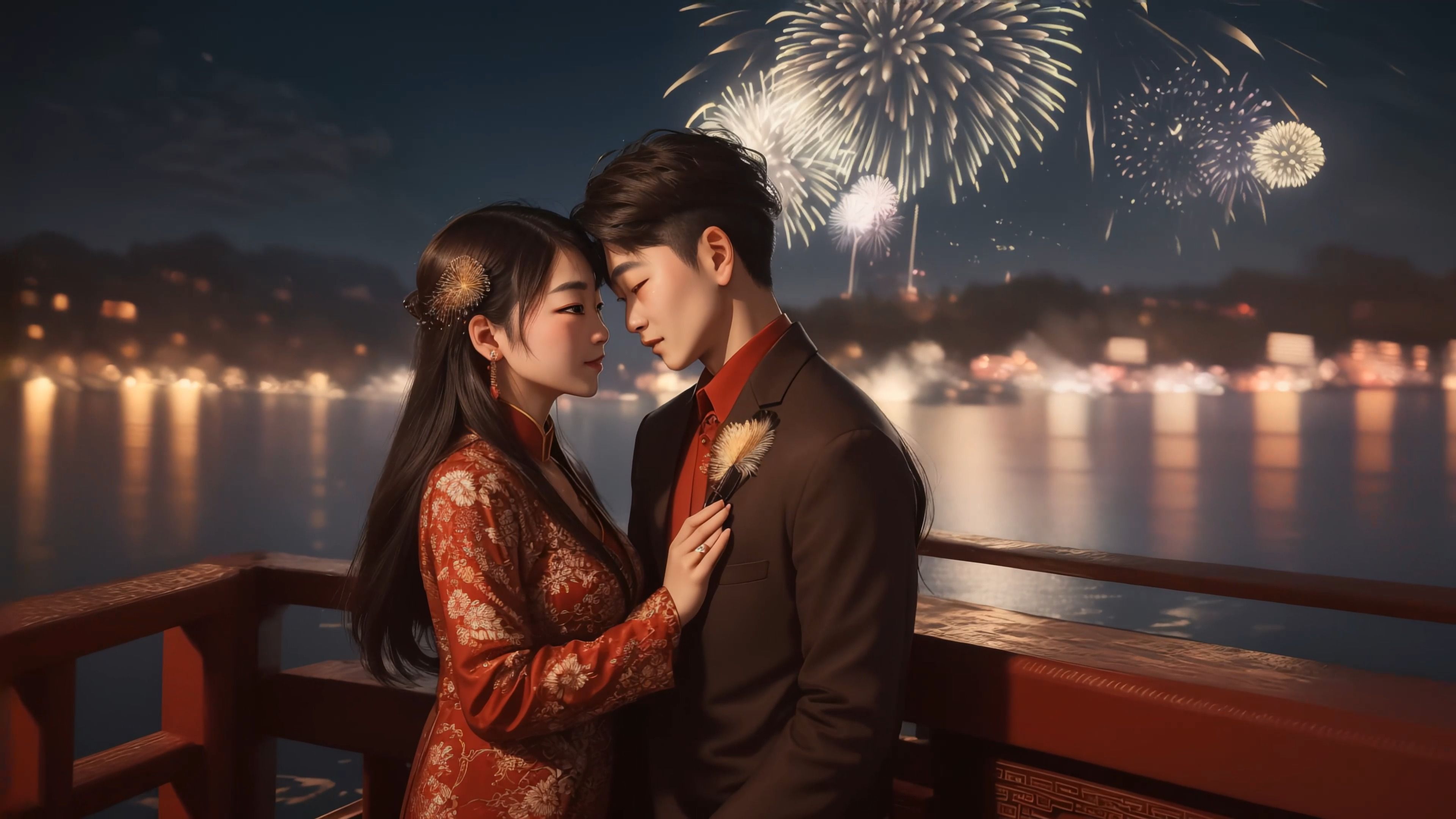 【AnimateDiff+SVD动画】元旦快乐！新年好！-idesigns-idesigns-哔哩哔哩视频