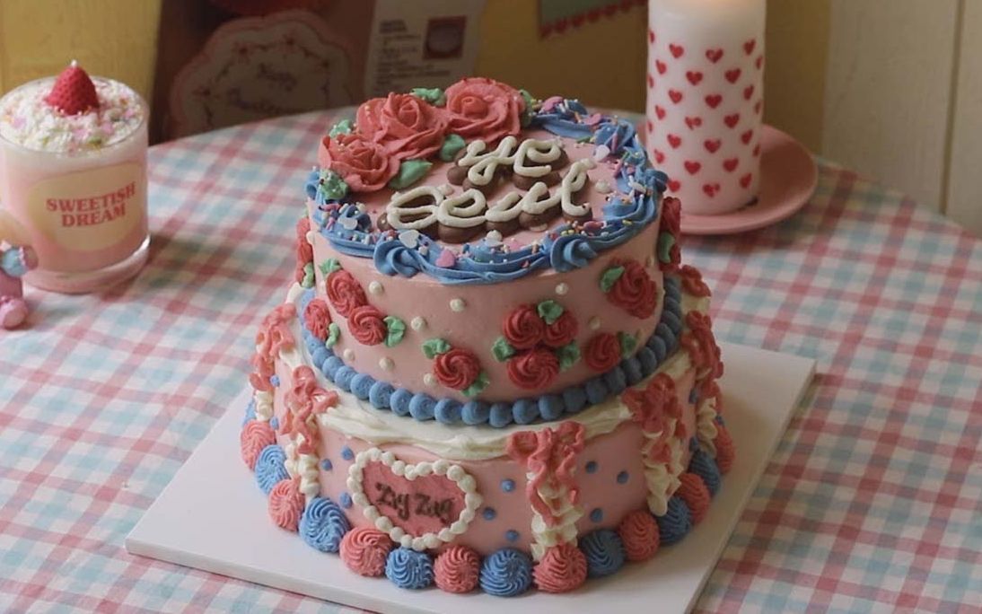 【Benny Cake】可爱双层复古蛋糕 | Lovely 2 layers of cake_哔哩哔哩 (゜-゜)つロ 干杯~-bilibili