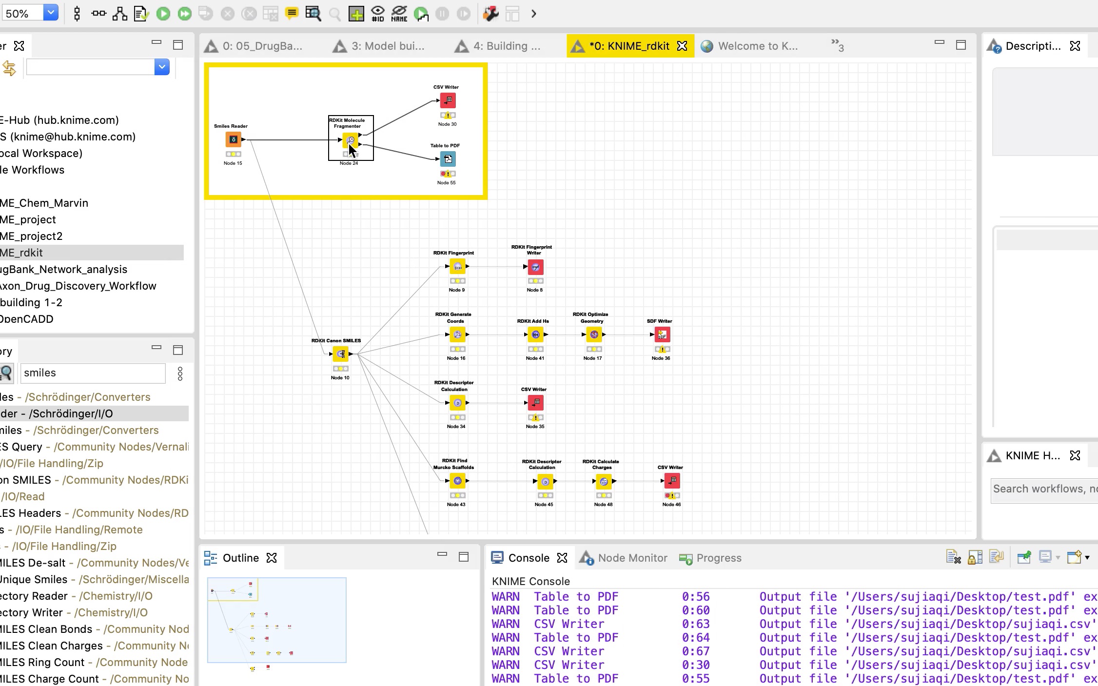 Knime+Rdkit联用_哔哩哔哩_bilibili