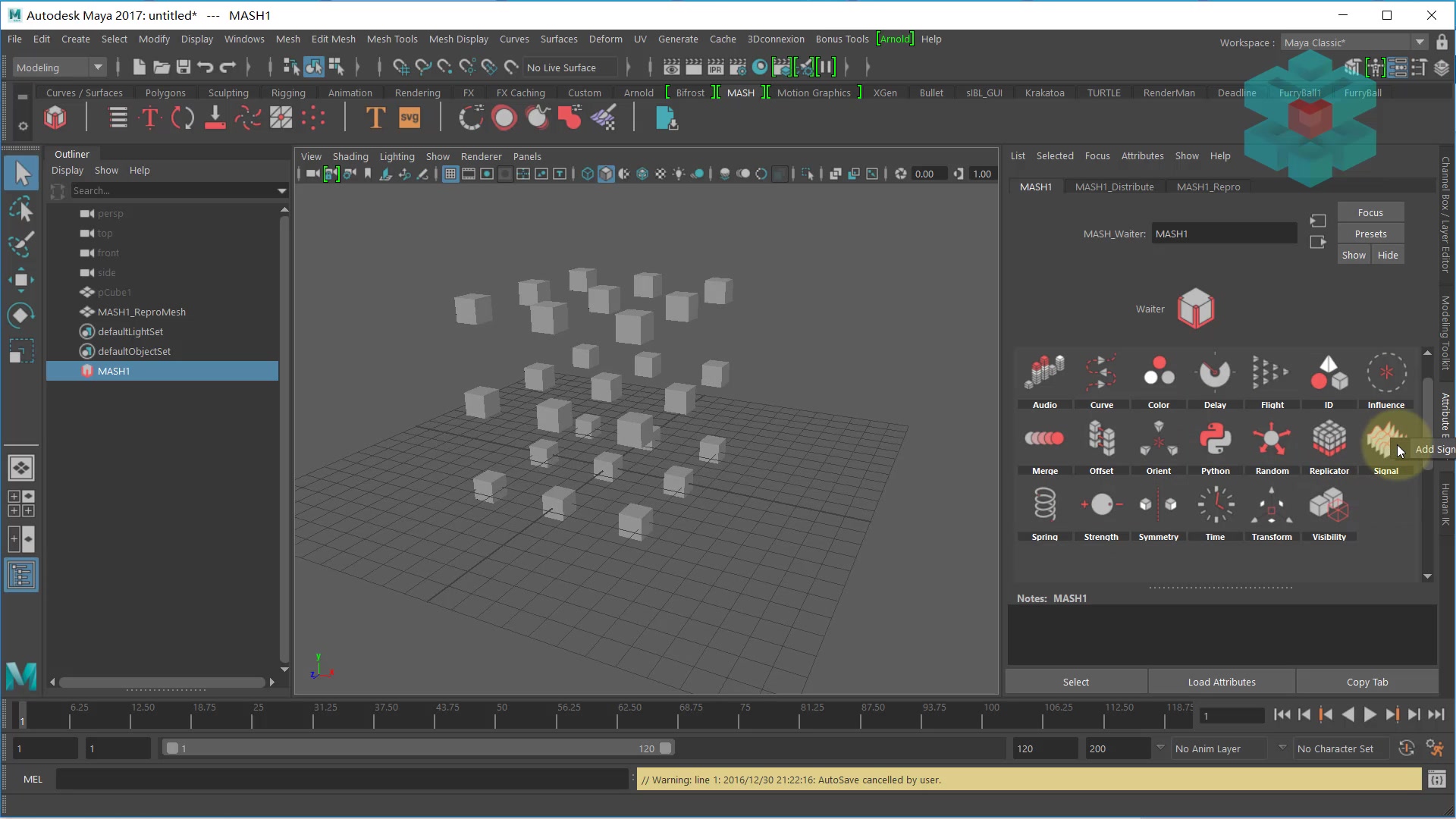 Maya MASH模块基础教学1_哔哩哔哩_bilibili