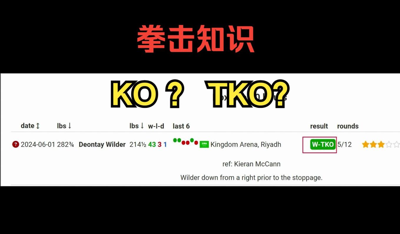 什么是KO和TKO ？ - 哔哩哔哩