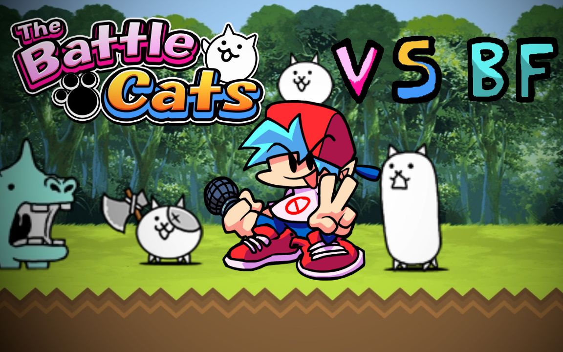 FNF还原模组 The Battle Cats vs BF Mod_音游热门视频