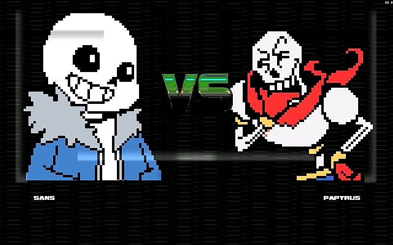 【UNDERTALE MUGEN】Sans VS Papyrus_哔哩哔哩_bilibili