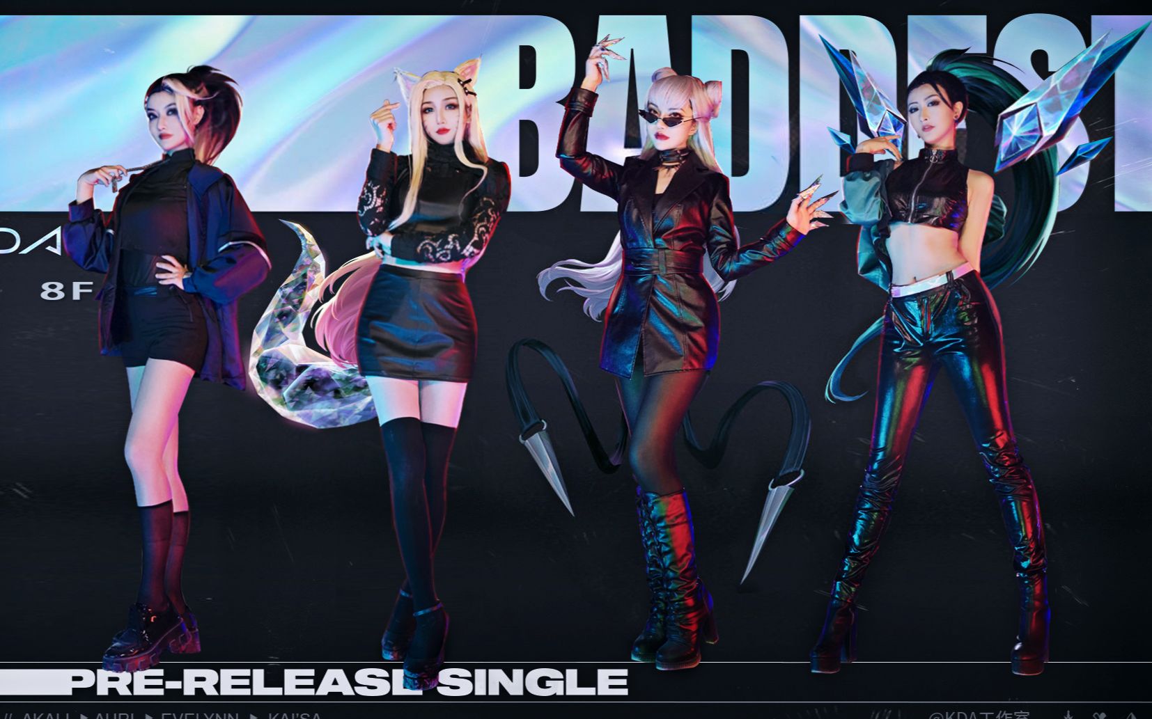 【8F女团】完美翻跳K/DA 《THE BADDEST》cos版！快来给s11冲buff吧！-紫溦yvette_-紫溦yvette_-哔哩哔哩视频