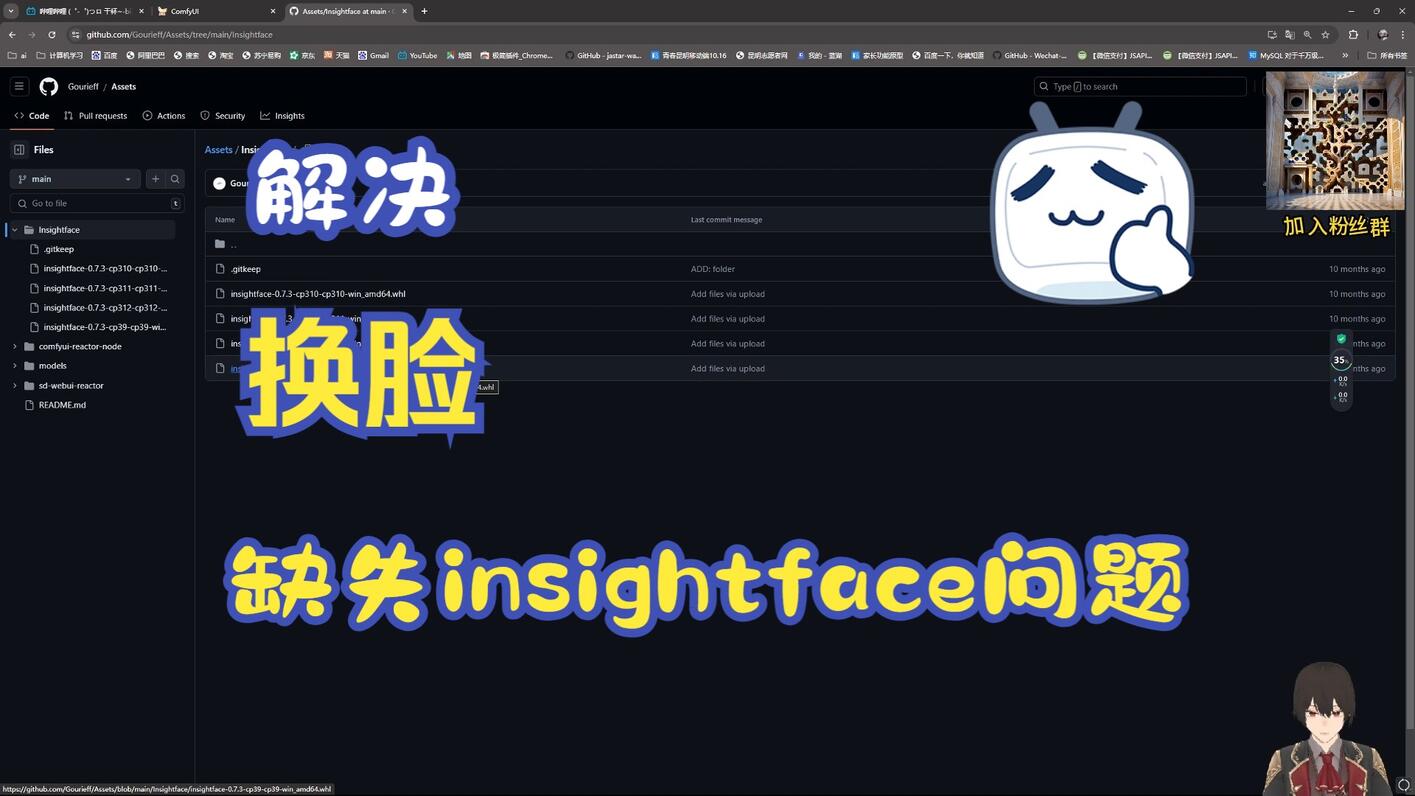 换脸报错缺失insightface？解决你的insightface安装问题！ - 哔哩哔哩
