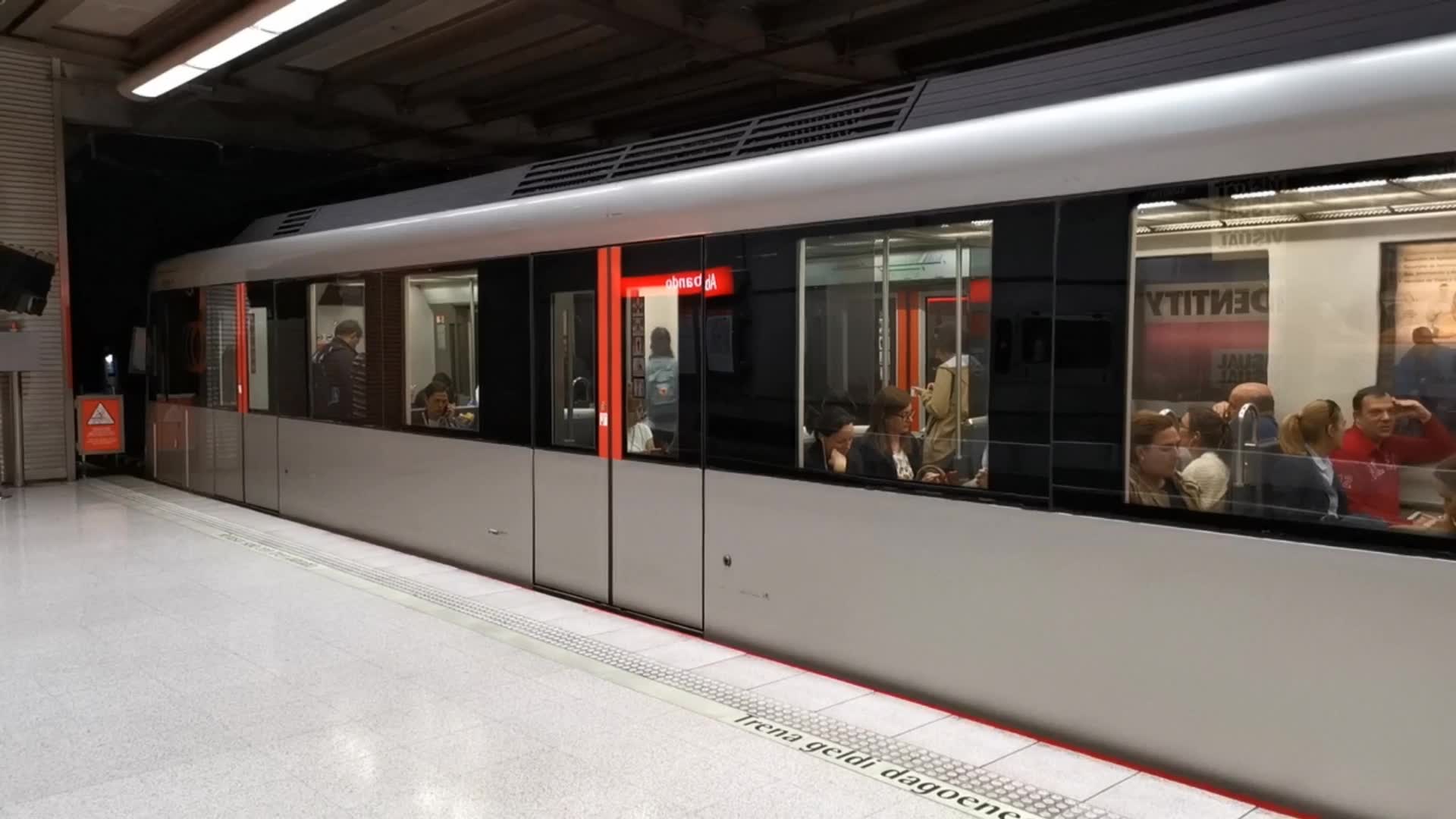 西班牙毕尔巴颚地铁1号线出站ABB IGBT-VVVF，欧洲最像国内时代牵引的电机_哔哩哔哩_bilibili