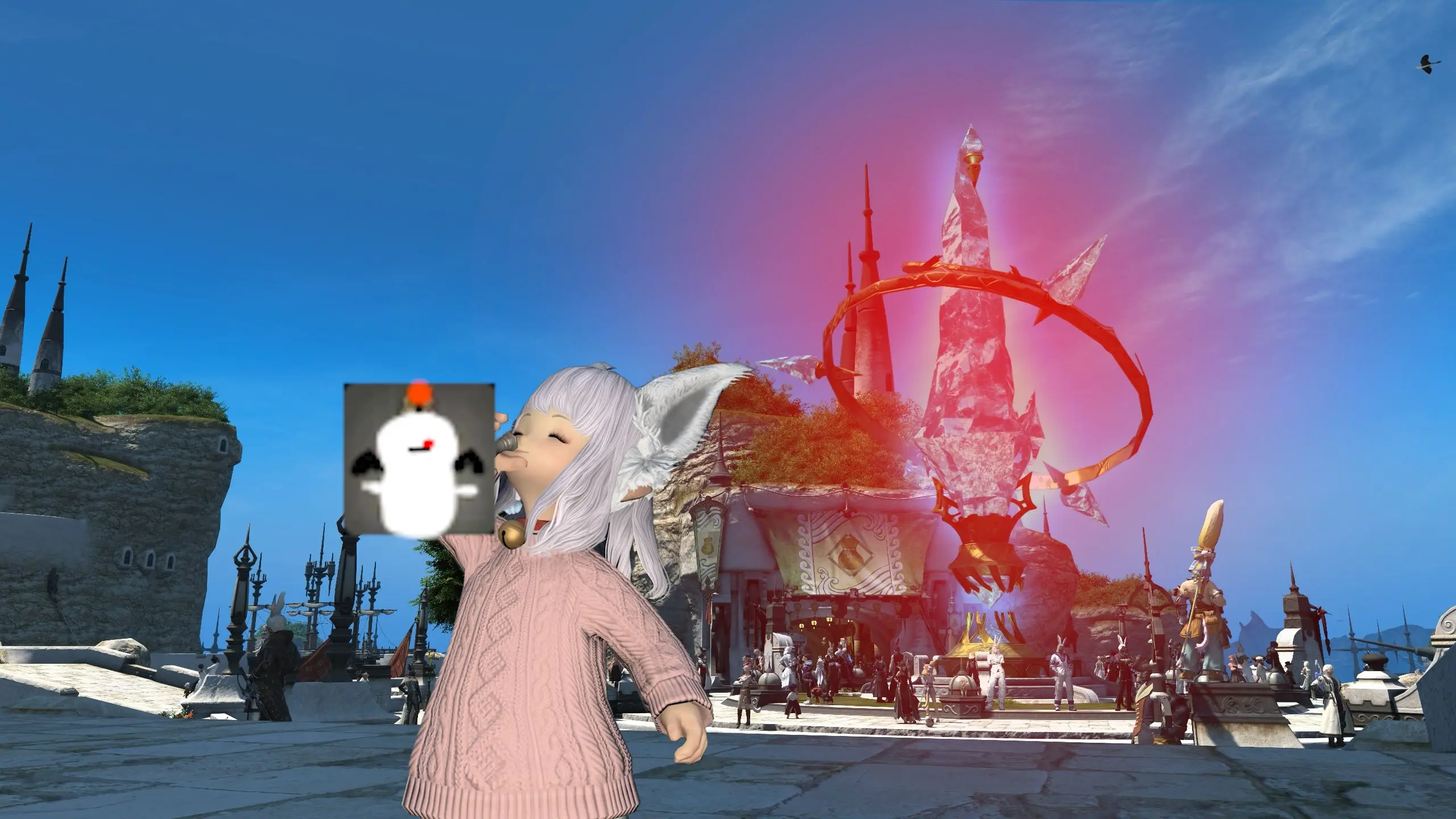 【FF14】乡下肥在鸟区海都喝NQ爆发药被大水晶攻击_哔哩哔哩bilibili_FF14