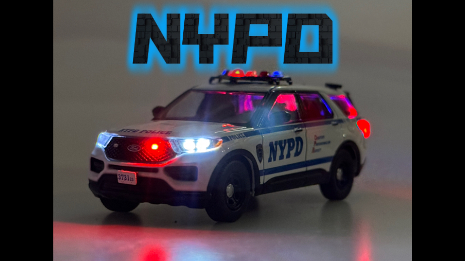 全亮灯 596 1/6合金车 福特探险者 nypd纽约警车 分享-强壮的水口-强壮的水口-哔哩哔哩视频