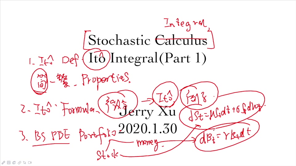 [金融工程[Jerry Xu的金工小知识]]Ito Integral(Part 1)_哔哩哔哩_bilibili
