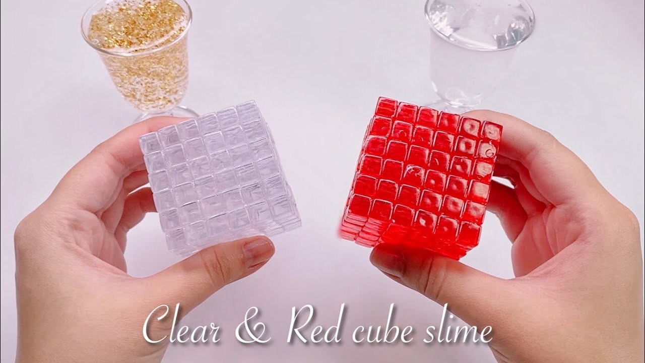 【Emiko Ffujio助眠】捏红白方块史莱姆🟥Clear & Red cube slime-三两砂糖-三两砂糖-哔哩哔哩视频