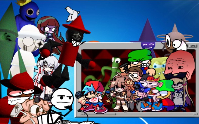 【FNF/DNB】Triple gaze (Condescending Conbi、Hortas and INMBIS sing Triple ...