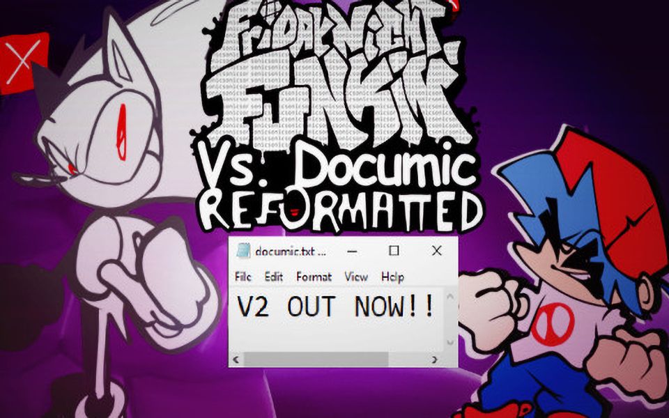【FNF优质模组】FNF Vs Documic.txt V3 CAUTION曲目演示！！！