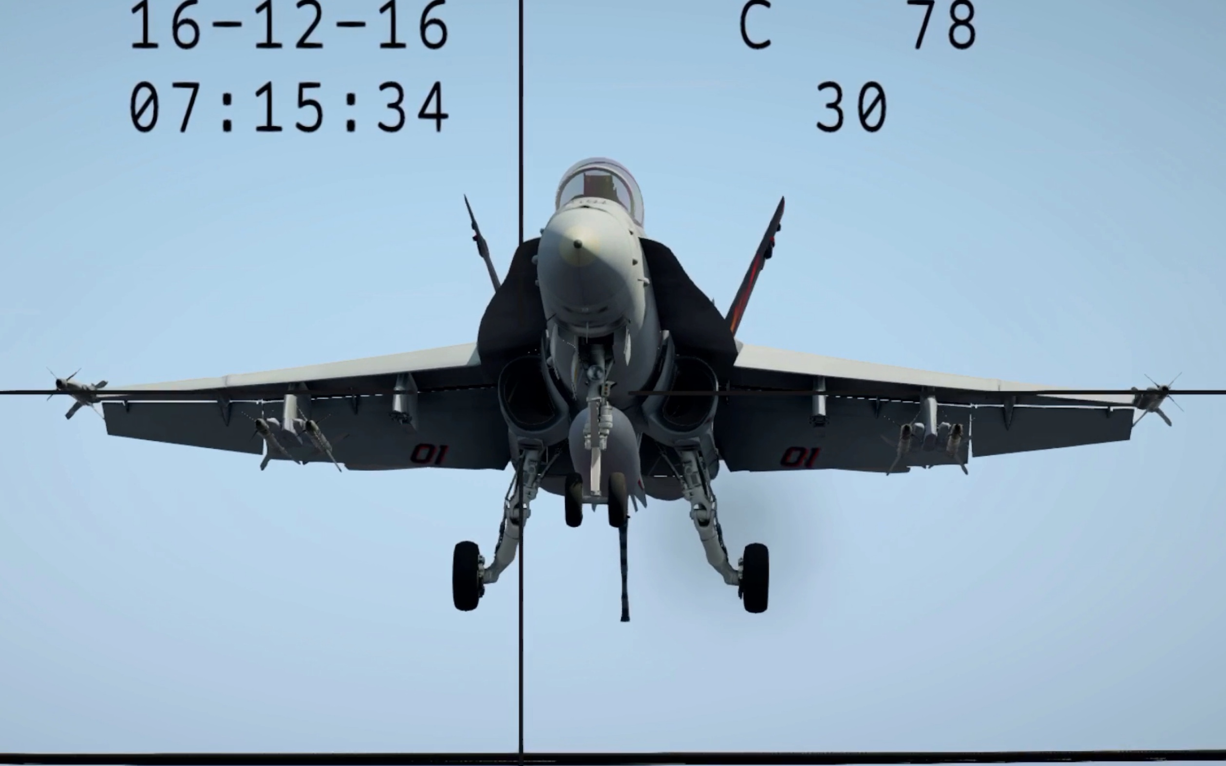 航母降落HD F/A-18 CASE I shit hot break着舰_哔哩哔哩_bilibili