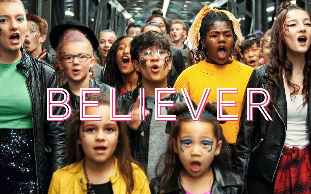 【童声翻唱】【中英字幕】Imagine Dragons - Believer（梦龙-信徒）One Voice 儿童合唱团 唯美童音演绎摇滚乐队 ...