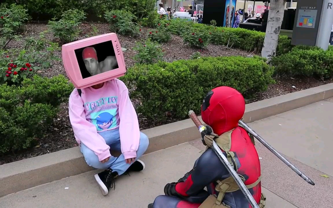 【D Piddy】化身死侍大闹漫展 Deadpool vs Anime Pasadena 2019_哔哩哔哩_bilibili