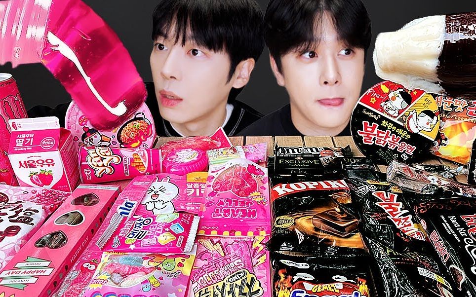 SIO吃播 粉色食物 黑色食物-sio_yo-sio_yo-哔哩哔哩视频