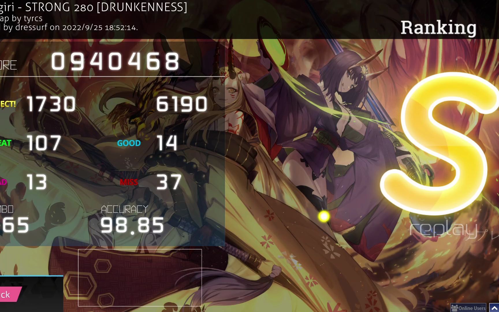 【anti-】#1 STRONG 280 [DRUNKENNESS] 940k_哔哩哔哩bilibili_OSU