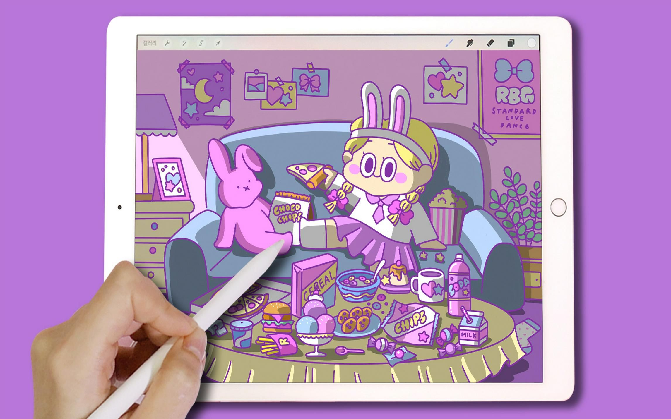 【iPad Procreate教程】把视频看完 你也能用手画出可爱爆棚插画_哔哩哔哩_bilibili