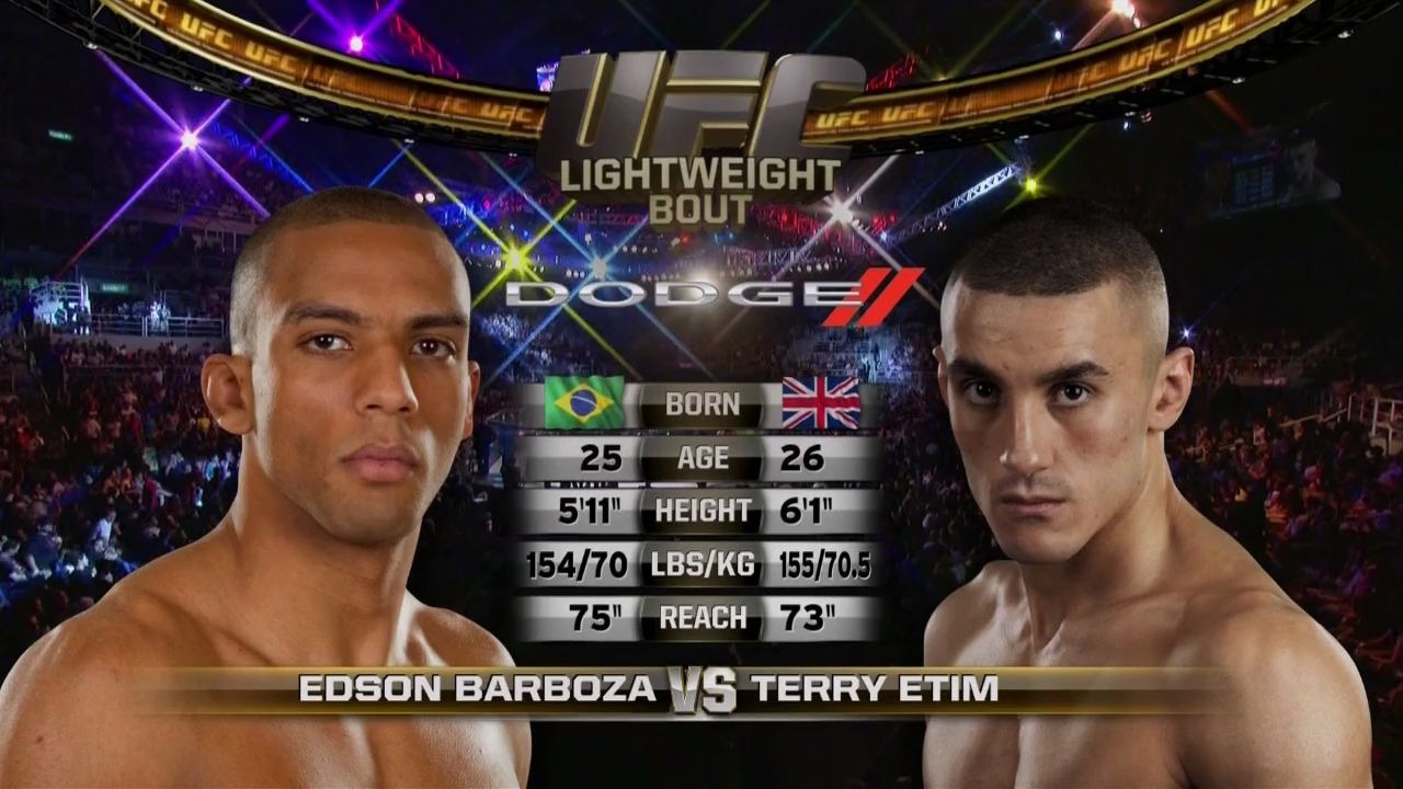 腿王成名代表作Edson Barboza vs Terry Etim_哔哩哔哩_bilibili