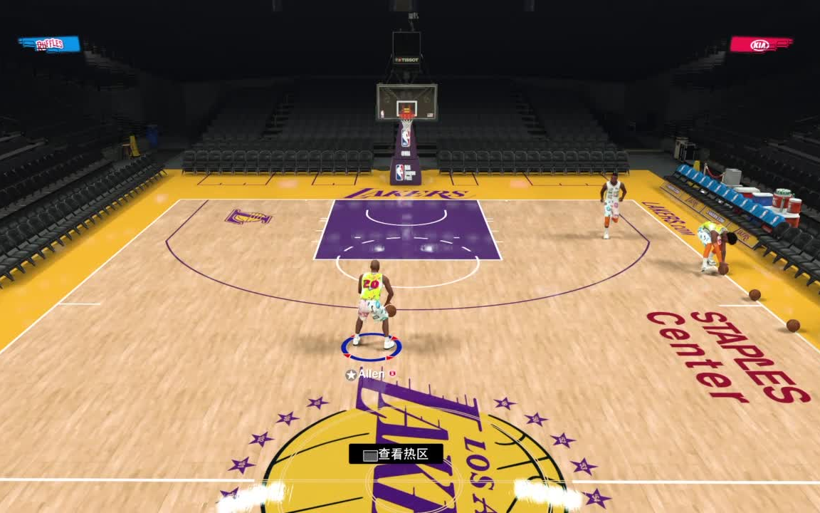 NBA2K21 右摇杆瞄准投篮技巧，绝对准！_哔哩哔哩_bilibili