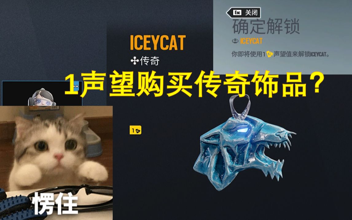 【悱猫课堂】彩虹六号如何用1声望购买ICEYCAT传奇饰品？_哔哩哔哩_bilibili