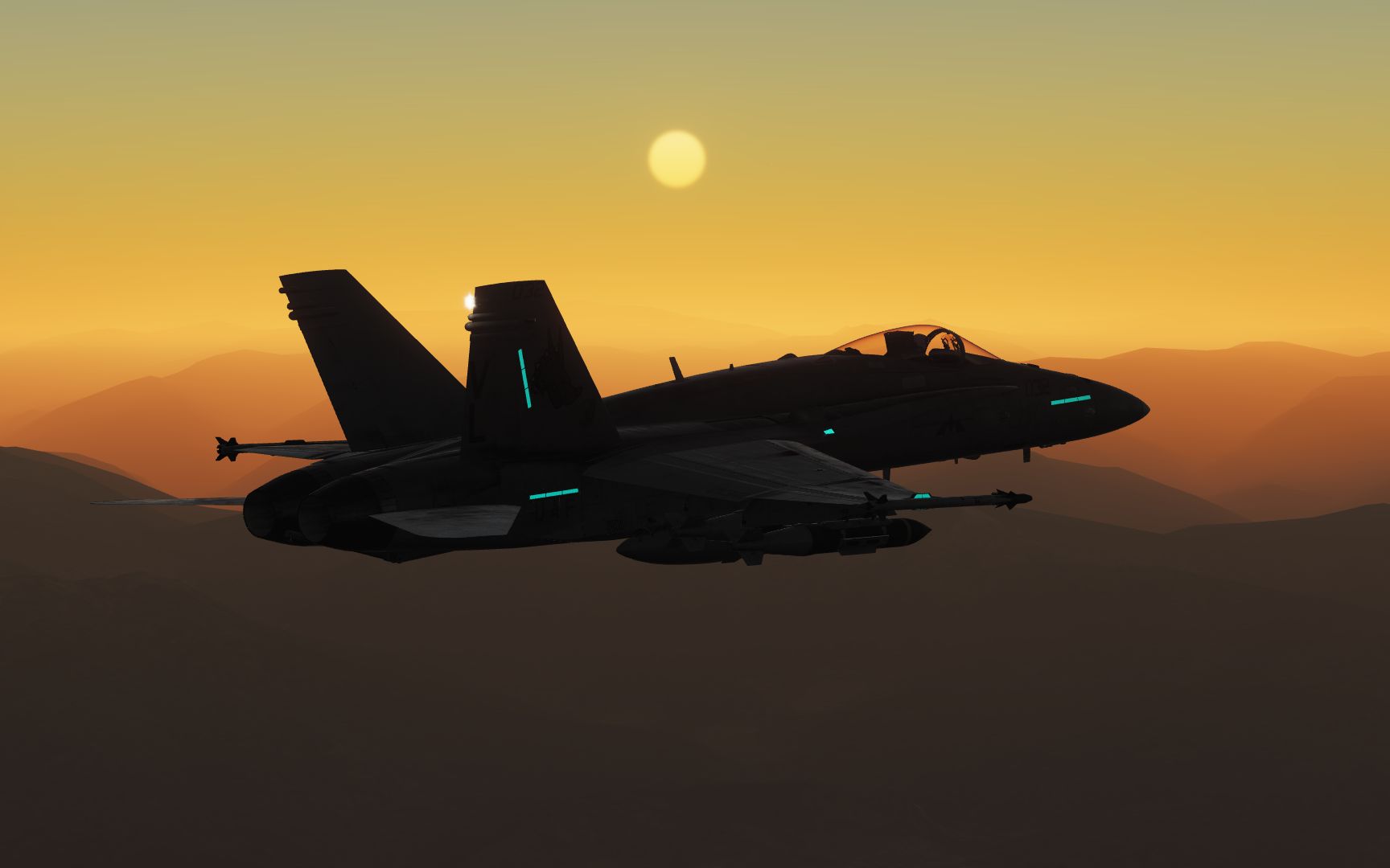 【DCS】F18C JDAM 炸弹尝试 （随机拍摄视角）_哔哩哔哩_bilibili