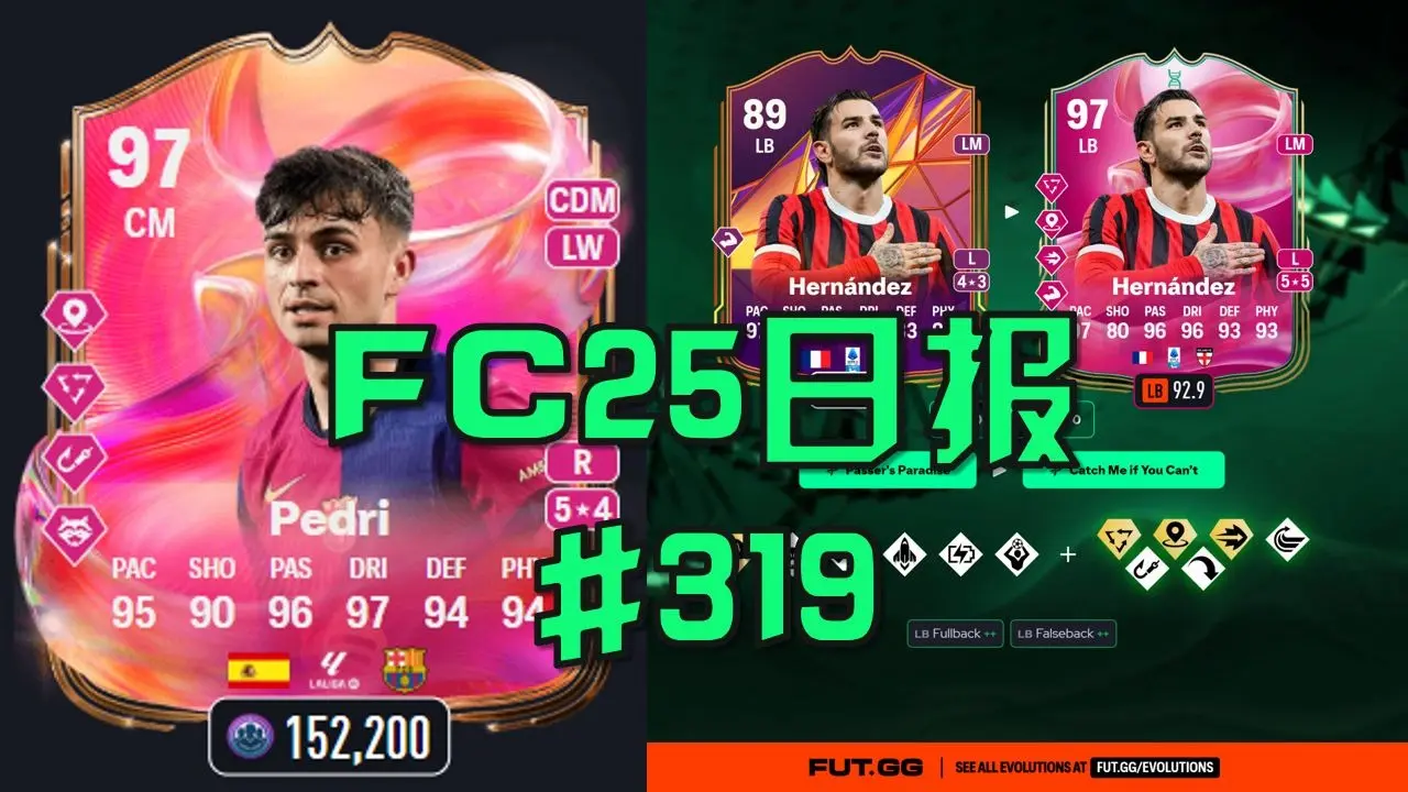 【FC25日报】优质SBC粉卡佩德里！特奥再加强！新增LB球员进化！85*10刷新！#319_哔哩哔哩_bilibili